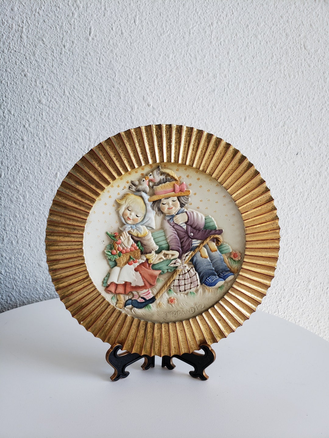 Vintage Anri 1970s by Ferrandiz Wall Plate Plaque Hanging a Tender ...