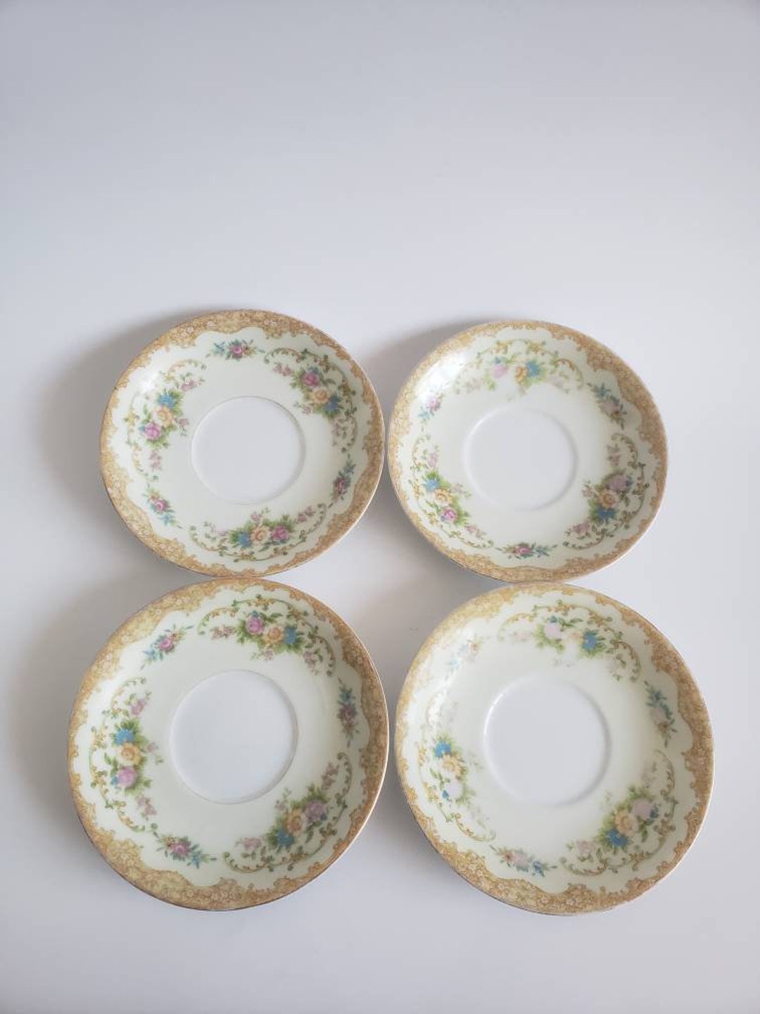 Vintage Noritake Morimura 4 Saucers Porcelain Fine China Diameter 4" - Etsy