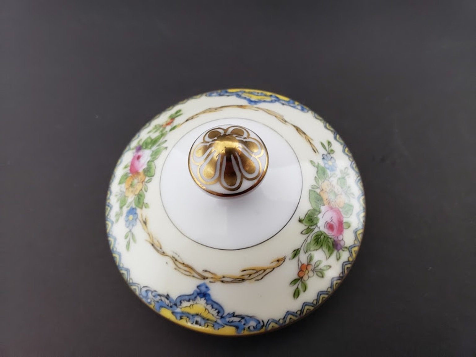 Meito China Hand Painted Porcelain Serving Sugar Bowl Flowers Pattern ...