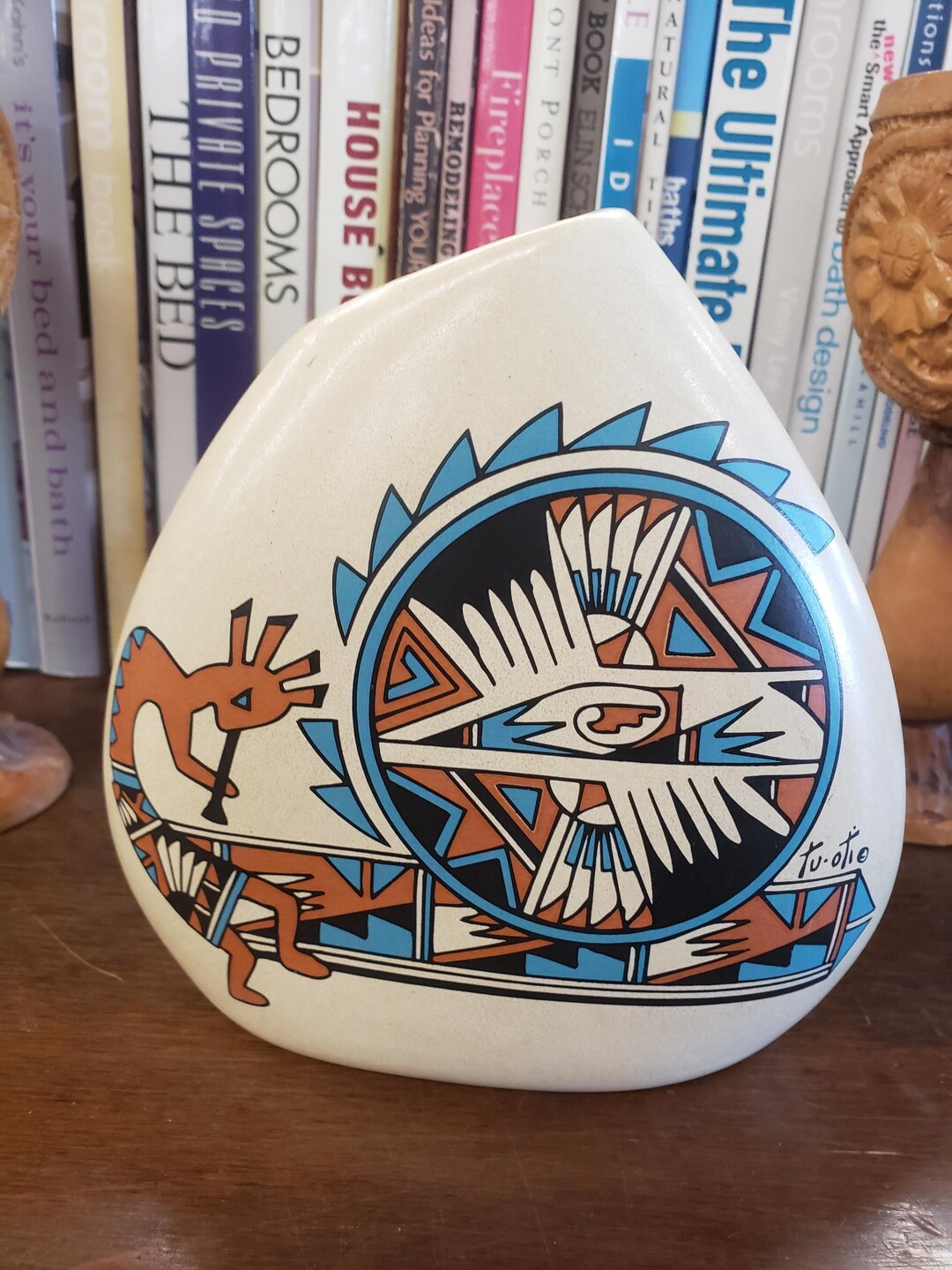 Vintage Southwest Kashina Tu Oti Signed Vase Earth Tone - Etsy