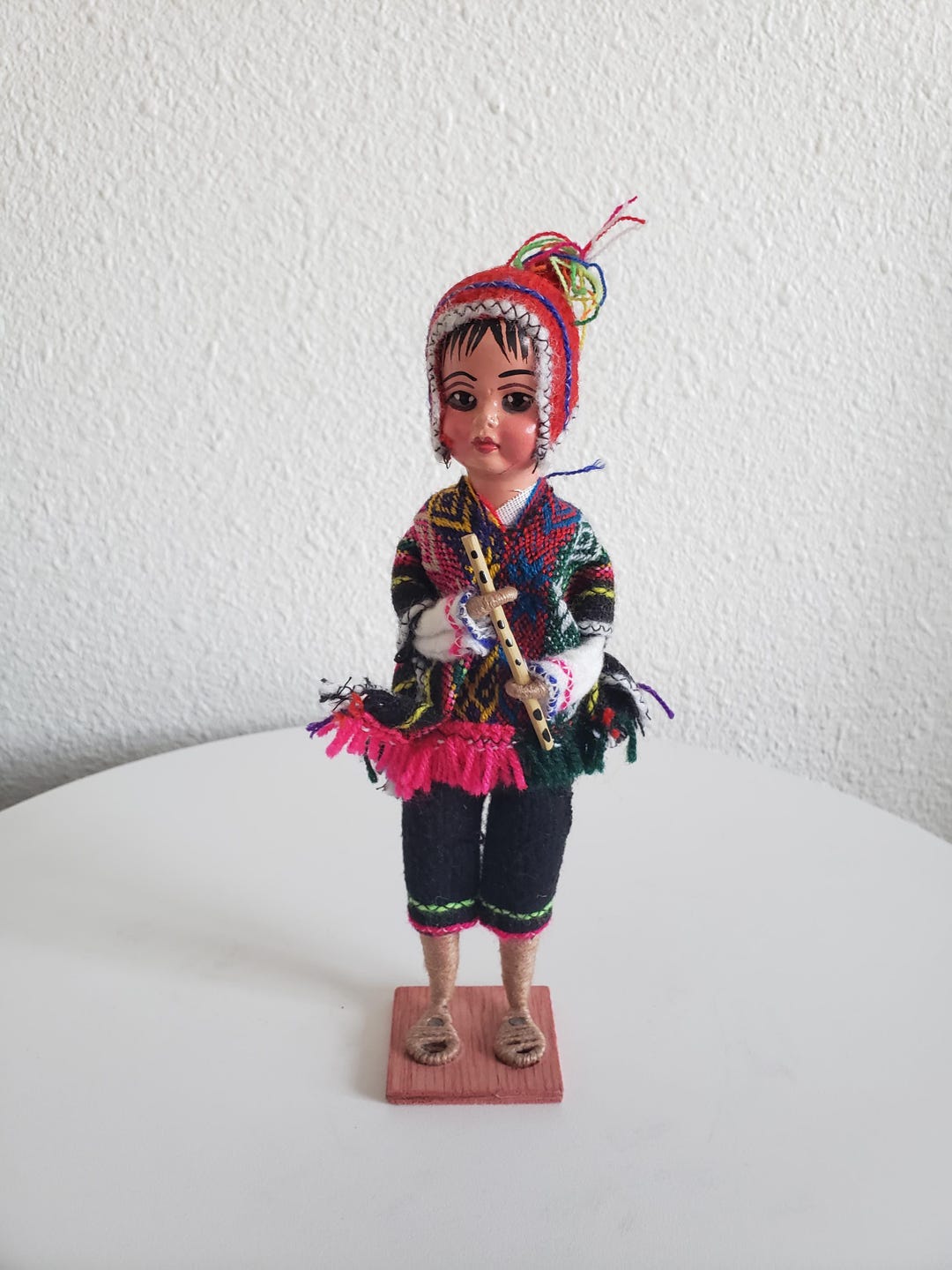 Vintage Handmade National Doll Peruvian Doll 8" Peruvian Folk Art Doll ...