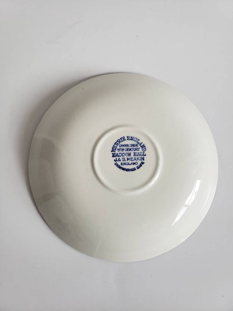 REPLACEMENT!!!!J&G Meakin Merrie England Derbyshire Hadron Hall Blue ...
