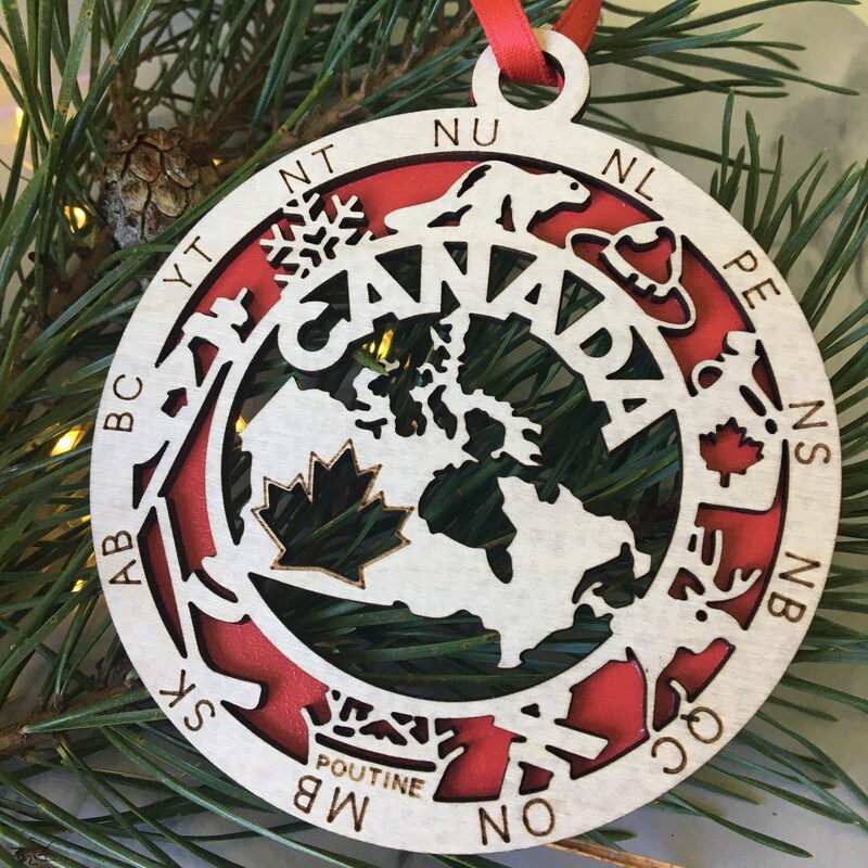 Canadian Christmas Ornaments - Etsy Canada