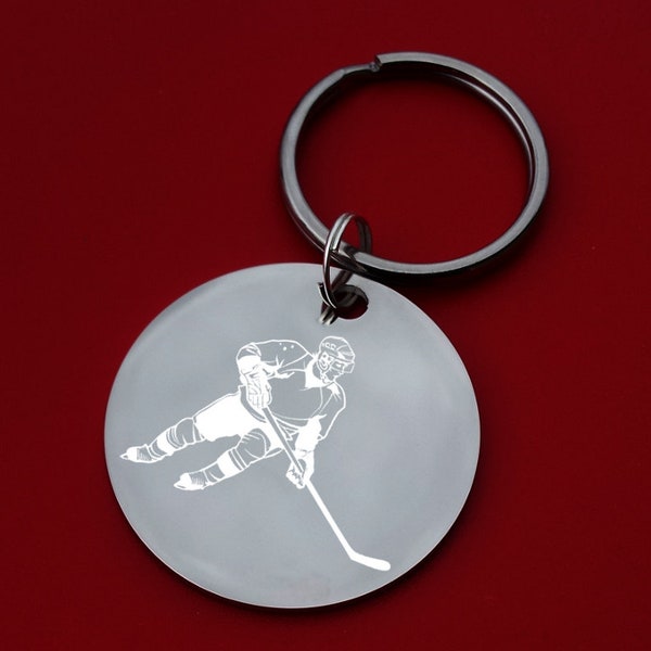 Hockey Keychain - Etsy