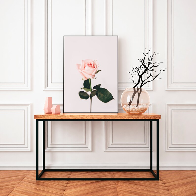 Abstrait imprimé Rose Rose, cette affiche murale Art déco, photographie ...