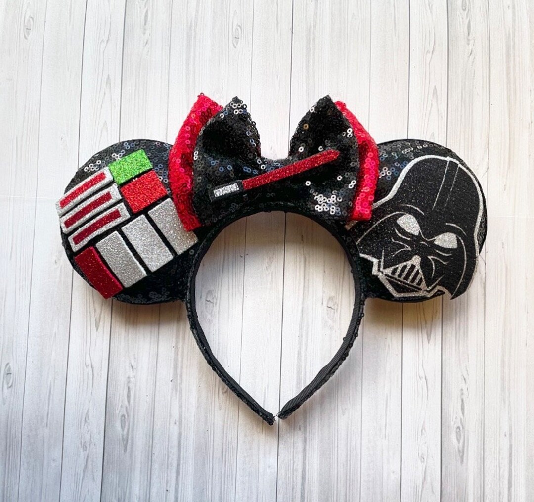Darth Vader Minnie Ears by Mouse Ear Love ready to Ship - Etsy