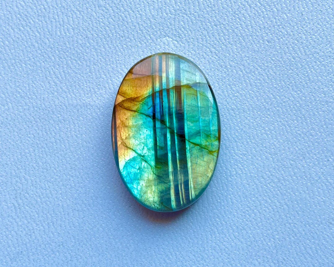 Attractive Multi Flashy Labradorite Gemstone Oval ! Natural Labradorite ...