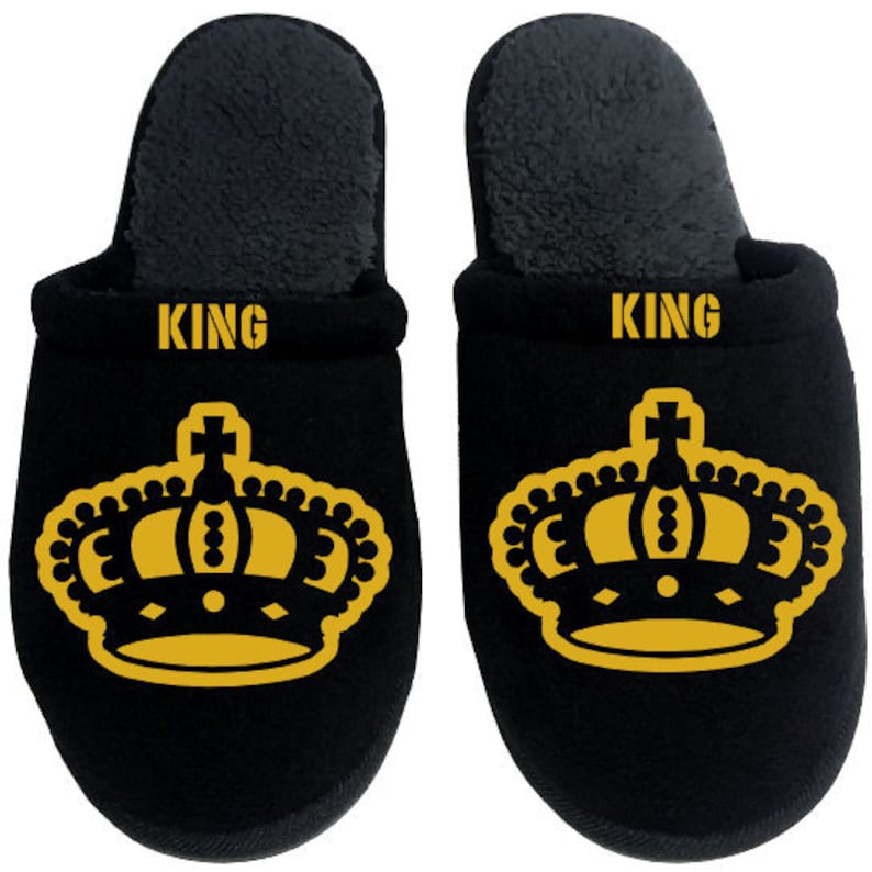 King Crown Alpha Male Men's Slippers / House Shoes slides | Etsy