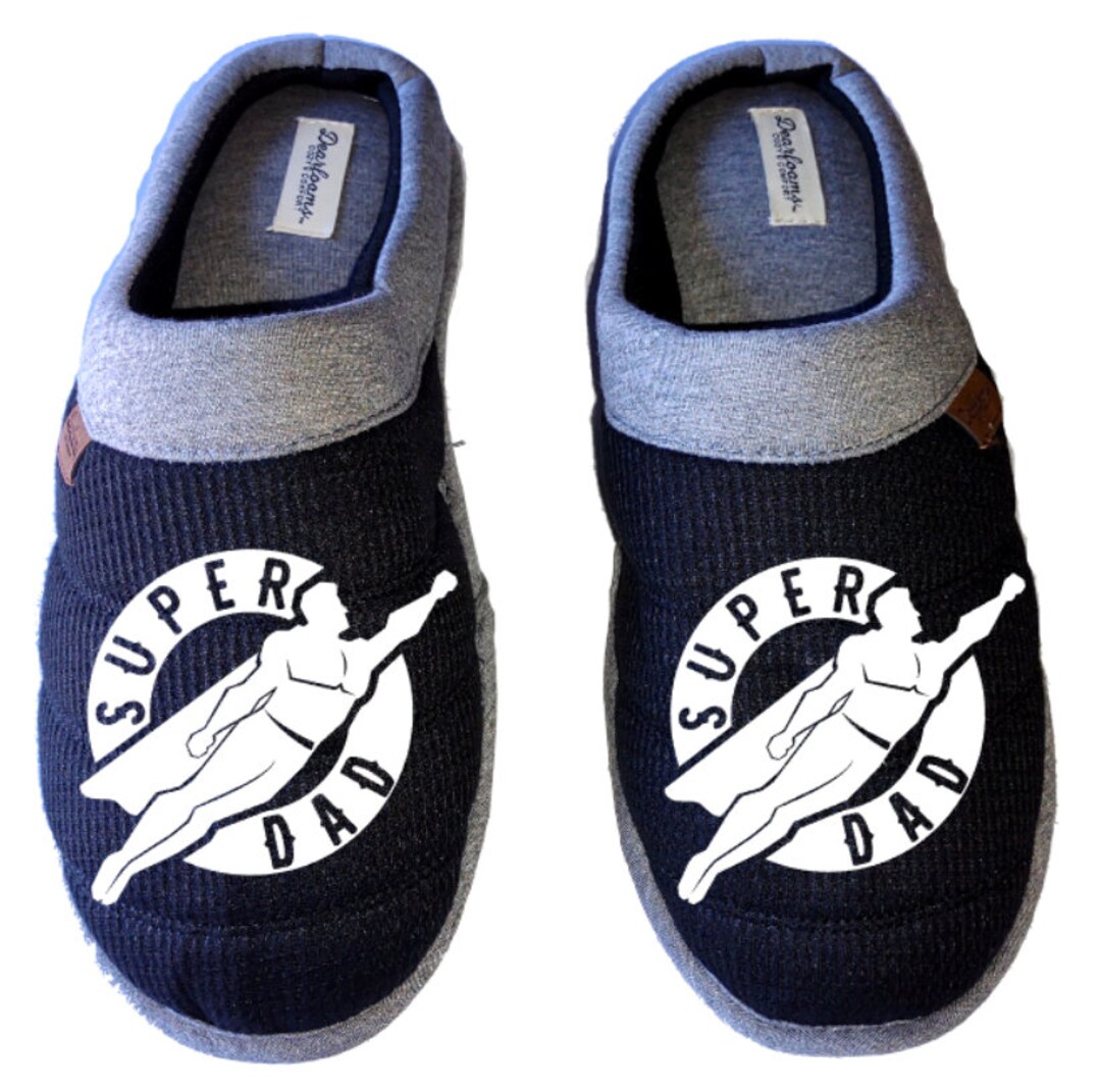 Super Dad Hero DF by DEARFOAMS Men's Slippers / House Shoes Slides Dad ...