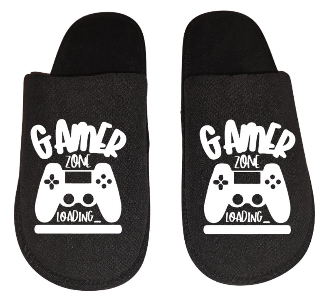 Gaming Zone Vintage Video Game Over Menu Gamer Men's Slippers / House ...