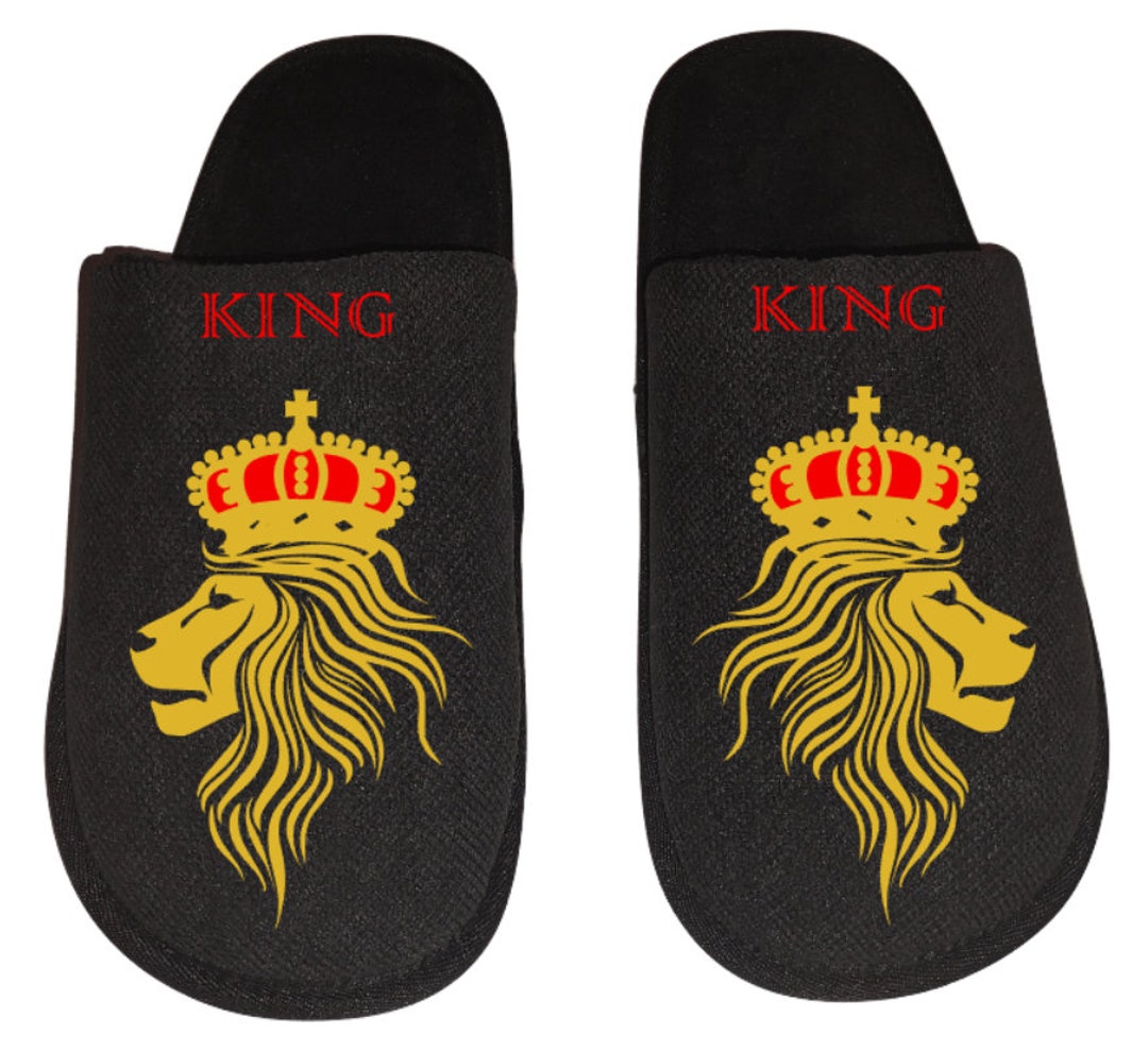 Lion King Crown Alpha Male Men's Slippers / House Shoes Slides Gift - Etsy