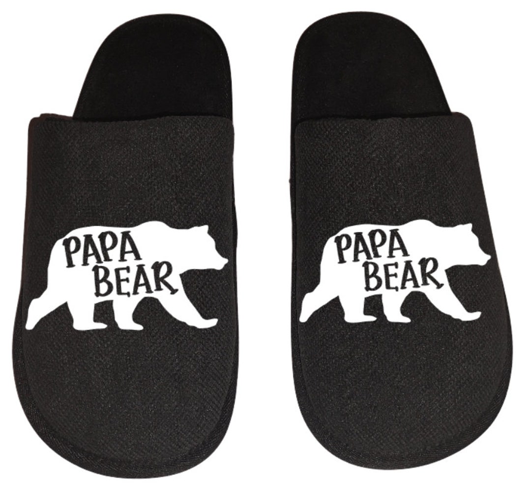 Papa Bear Men's Slippers / House Shoes Slides Dad Fathers Day Gift - Etsy