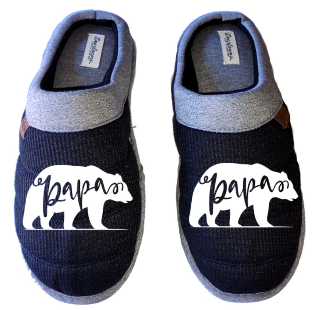Papa Bear DF by DEARFOAMS Men's Slippers / House Shoes Slides Dad ...
