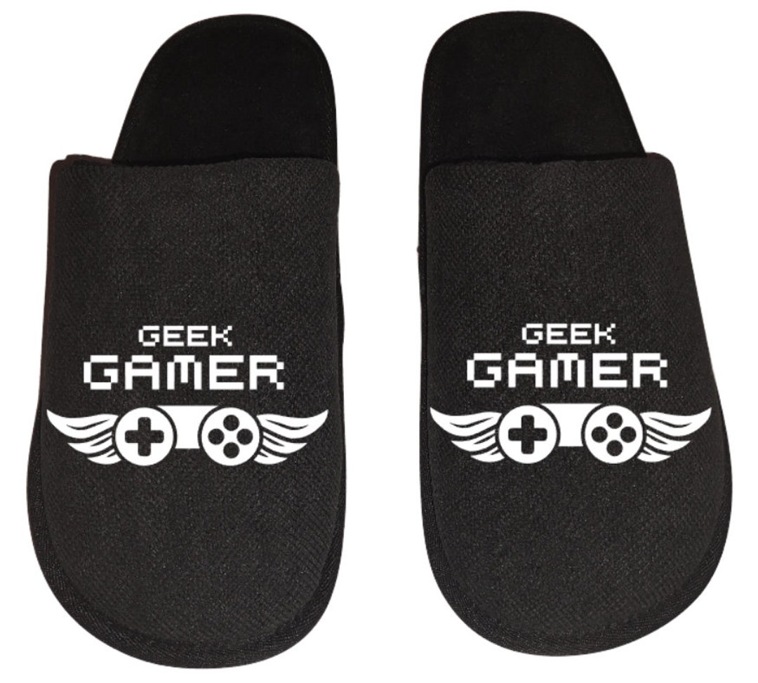 Geek Gamer Vintage Video Game Over Menu Gamer Men's Slippers / House ...