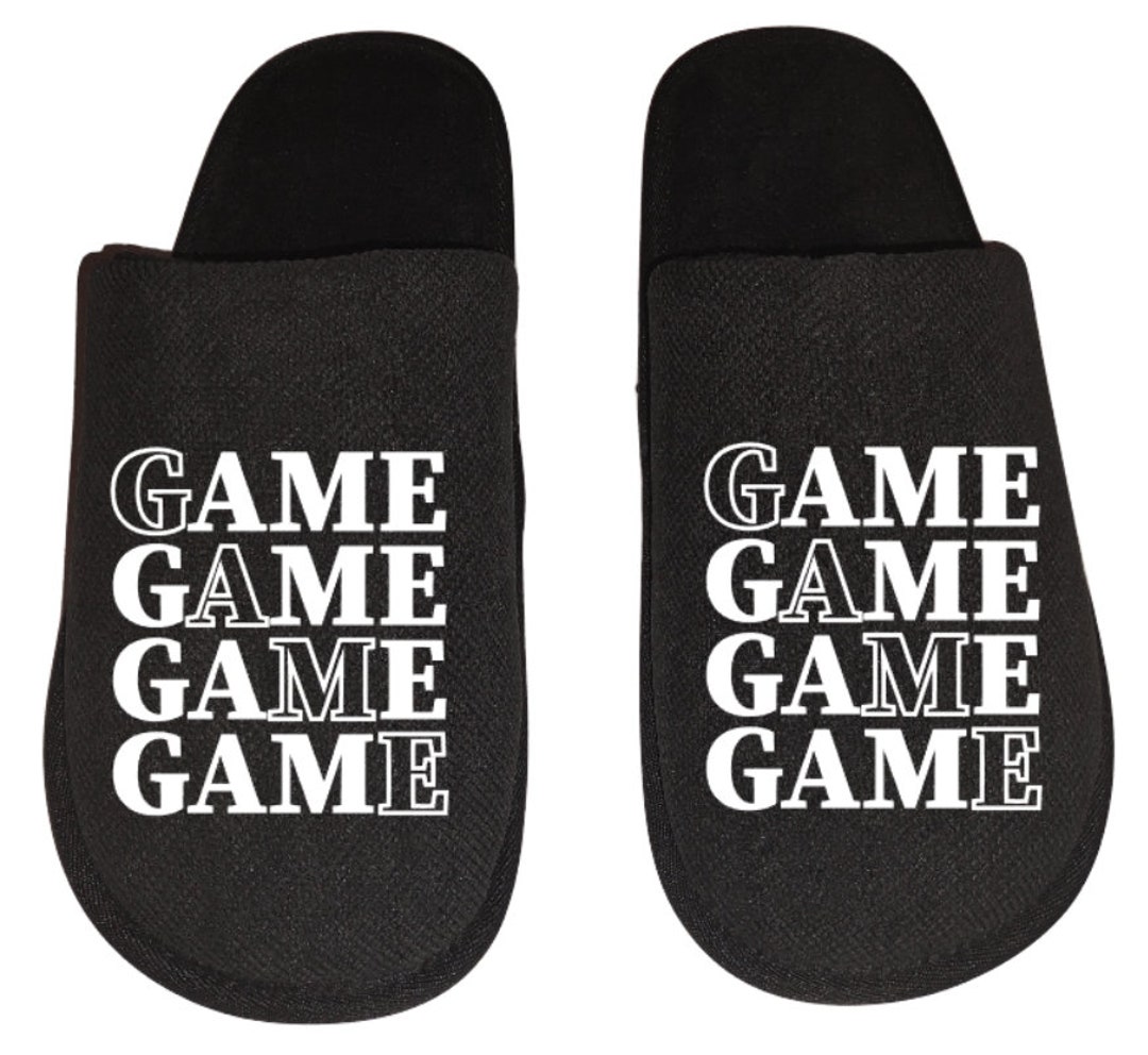 Game Vintage Video Game Over Menu Gamer Men's Slippers / House Shoes ...