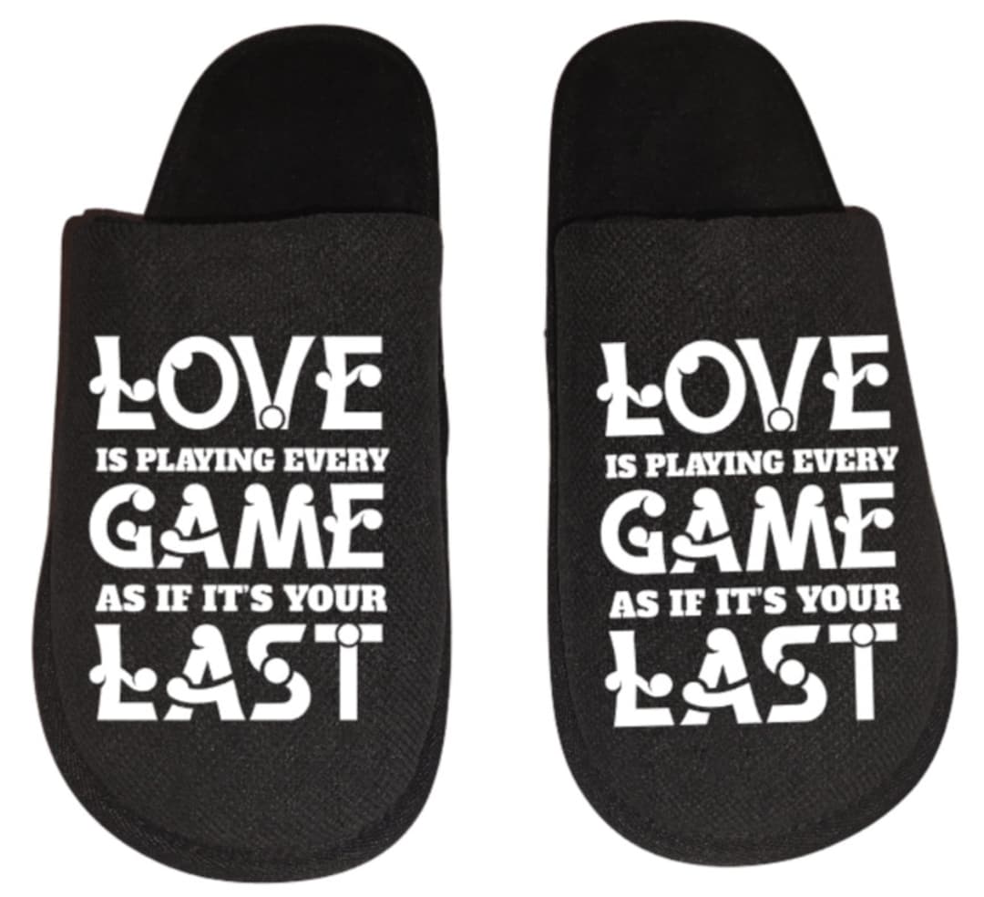 Vintage Gamer Slippers: 'love to Play' Men's House Shoes Gift - Etsy