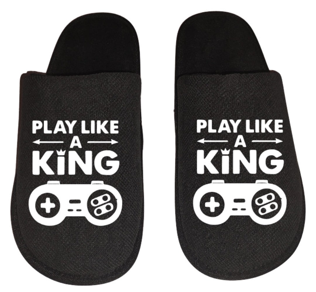 Gamer Slippers: Vintage Video Game Over Menu, Men's House Shoes - Etsy