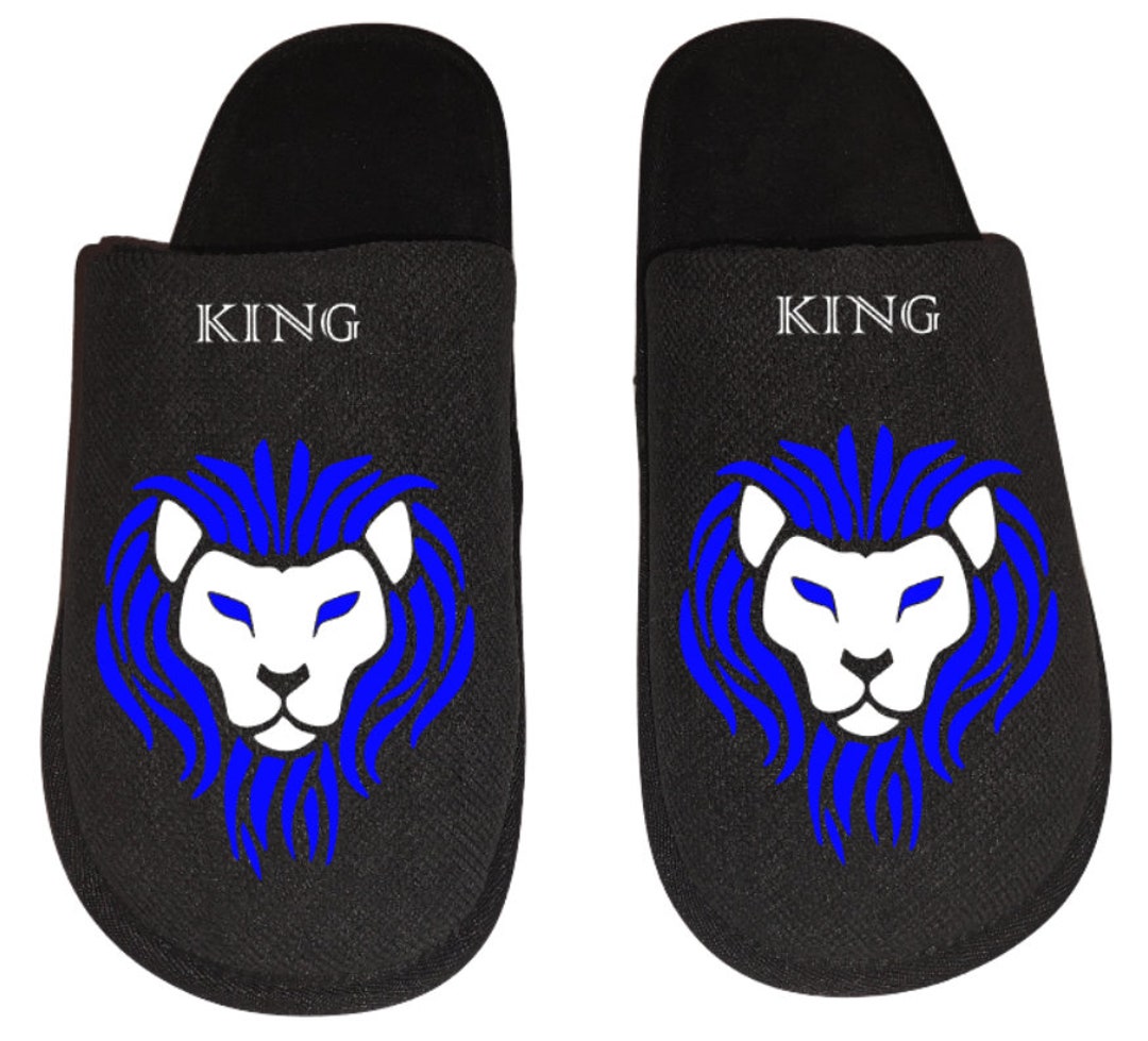 King Lion Alpha Male Men's Slippers / House Shoes Slides Gift - Etsy