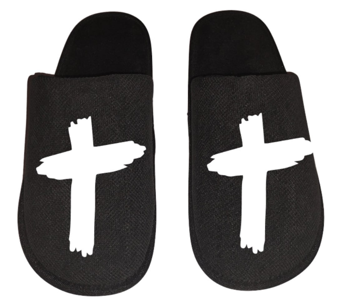 Jesus Christ Christian S Church Cross Religious Men's Slippers / House ...
