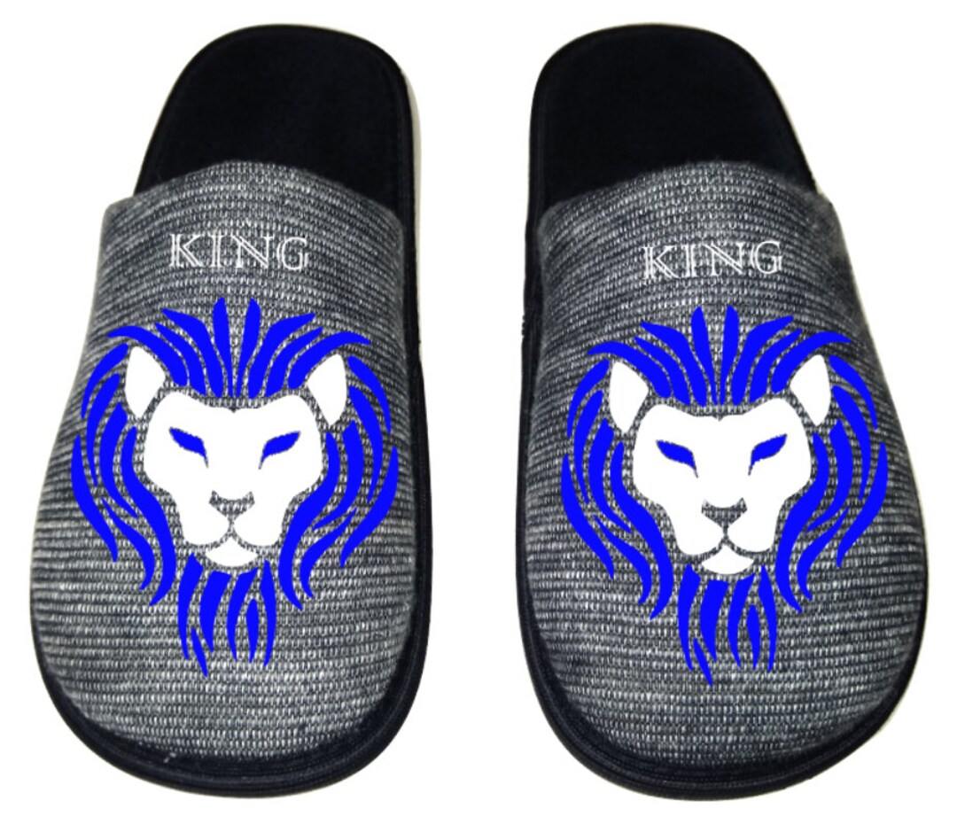 King Lion Alpha Male Men's Slippers / House Shoes Slides - Etsy