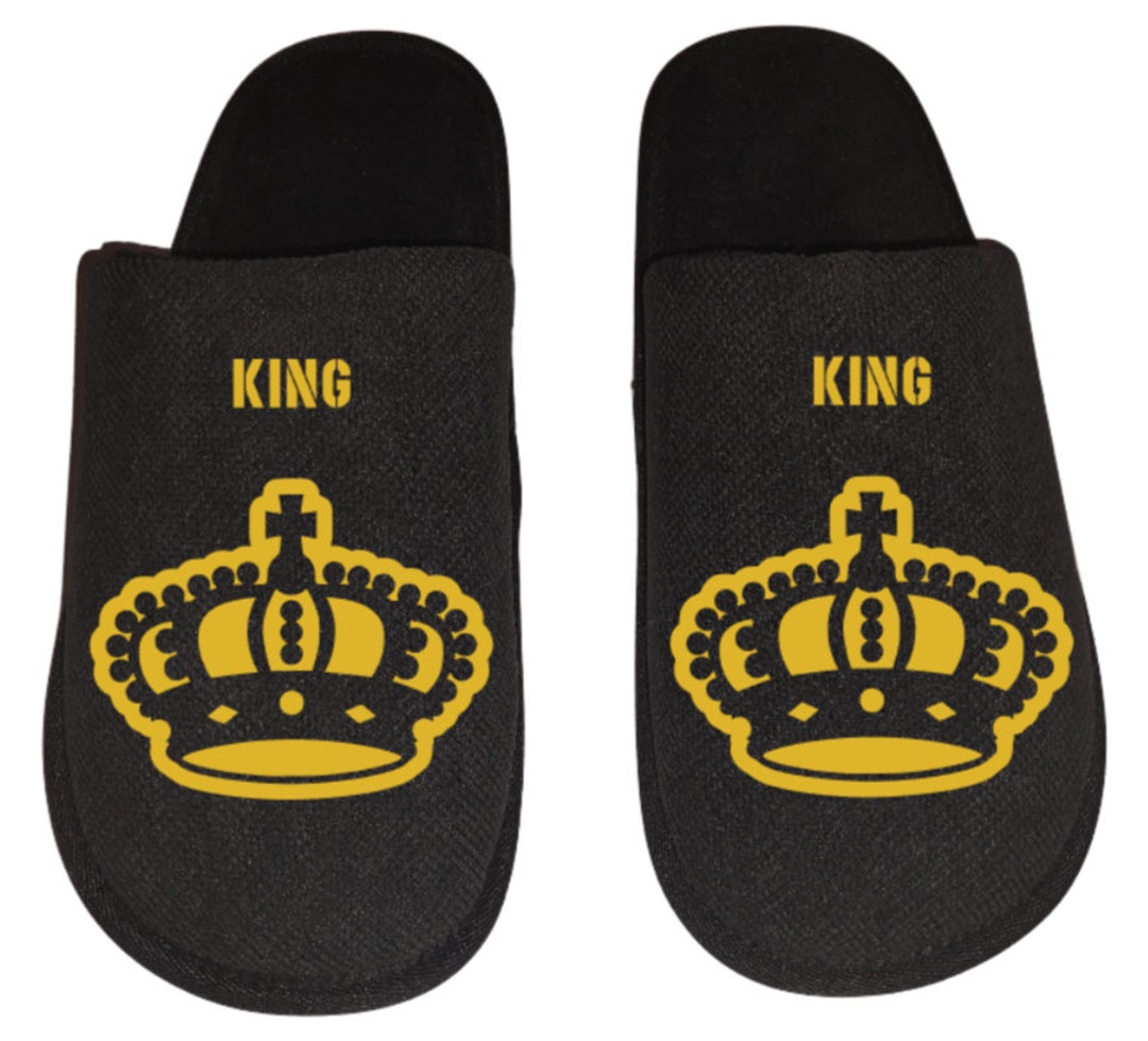King Crown Alpha Male Men's Slippers / House Shoes Slides Gift - Etsy