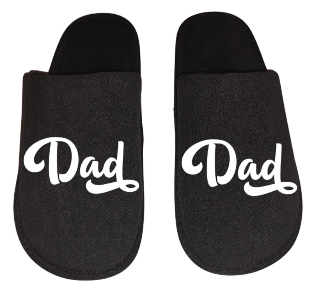 Dad Men's Slippers / House Shoes Slides Dad Fathers Day Gift - Etsy