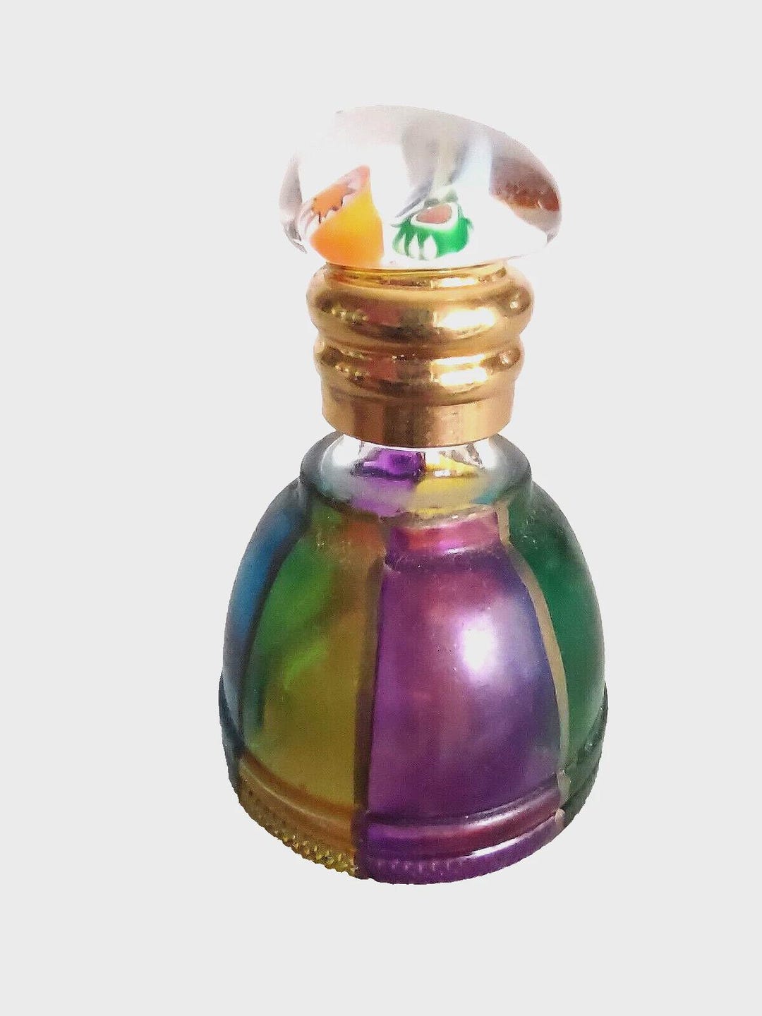 Due Zeta Hand Painted Venetian Glass Perfume Bottle Italy Millefiori ...