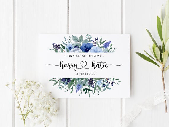 Personalised Wedding Card Newly Married Couple Greeting Card | Etsy