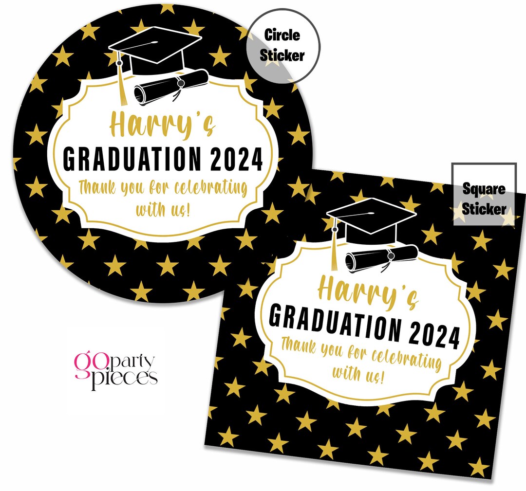 Personalised Graduation Stickers, Grad Party Favours and Party Bags ...