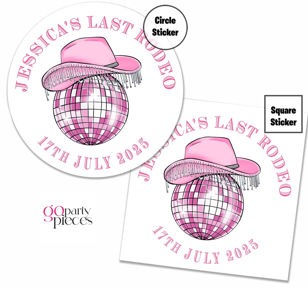 Personalised Hen Party Last Rodeo Stickers, Hen Do Stickers, Cowgirl ...