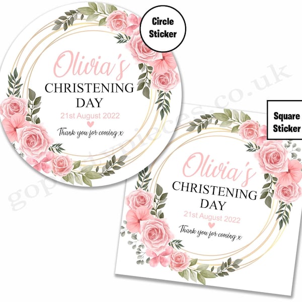 Christening Stickers - Etsy