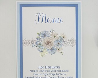 Beau-tea-ful Sky Blue Bouquets Tea Party Ensemble Invitation Favor Box ...