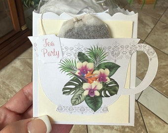 Bird of Paradise Beau-tea-ful Hawaiian Tea Party Favor Box & Bag ...
