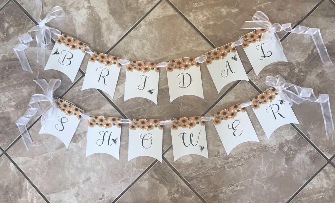Sunflower and Bumblebee Banner for Bridal Shower - Etsy