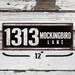 1313 Mockingbird Lane Custom Address Sign Rustic Looking | Etsy
