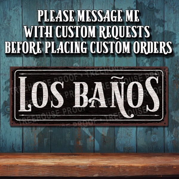 Baños Sign - Etsy
