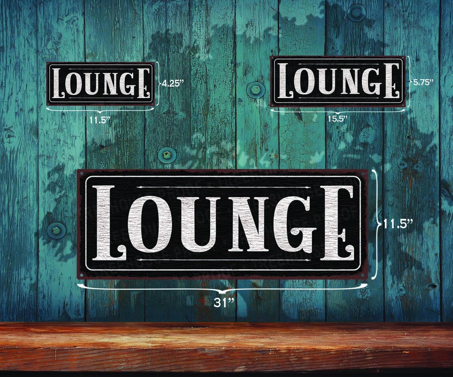 Lounge Black Metal Sign Rustic Looking Aluminum Sign Color - Etsy