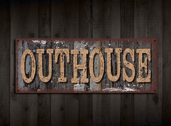 Outhouse Wood Signs Primitive Outhouse Vertical Hand Painted Sign With