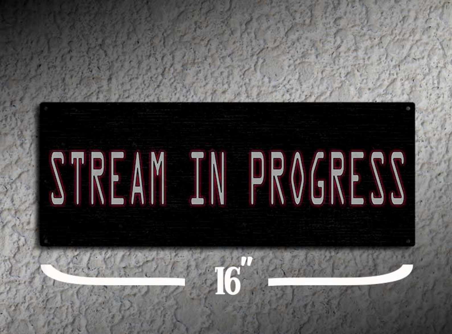 Stream in Progress Black Rustic Metal Street Sign Made | Etsy