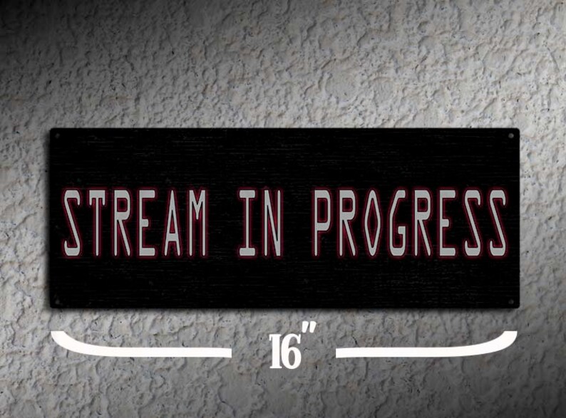 Stream in Progress Black Rustic Metal Street Sign Made | Etsy