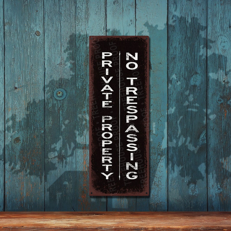 Private Property Sign - Etsy