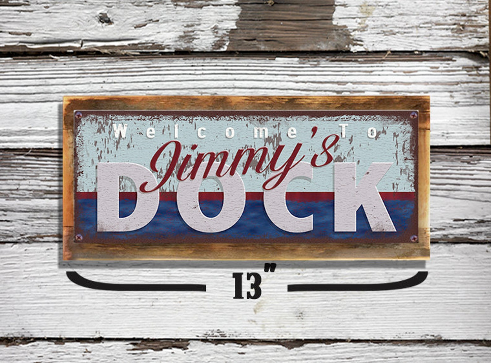 Custom Dock Sign Personalized Metal Dock Sign | Etsy