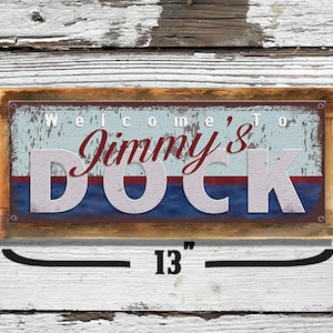 Custom Dock Sign Personalized Metal Dock Sign | Etsy