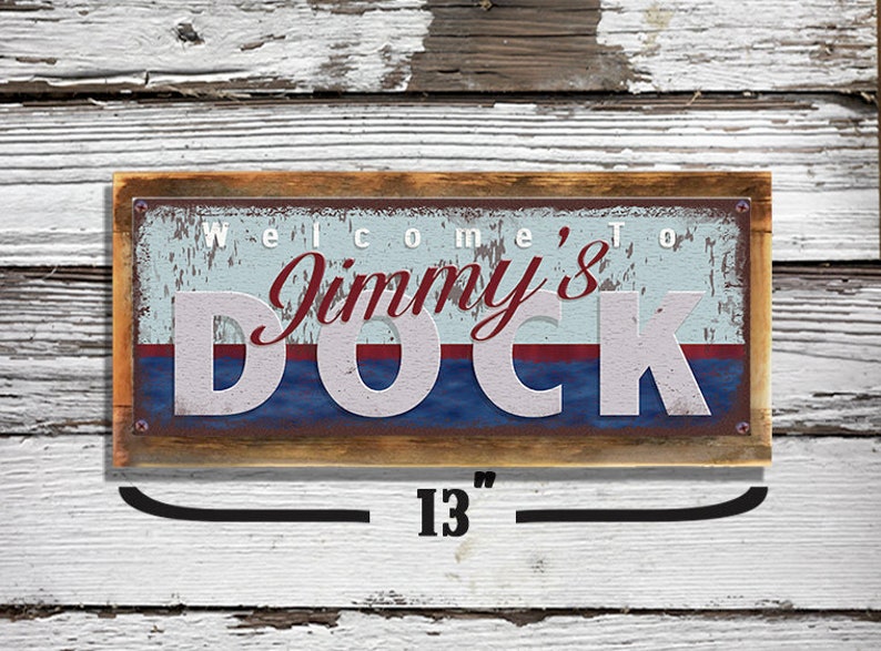 Custom Dock Sign Personalized Metal Dock Sign | Etsy