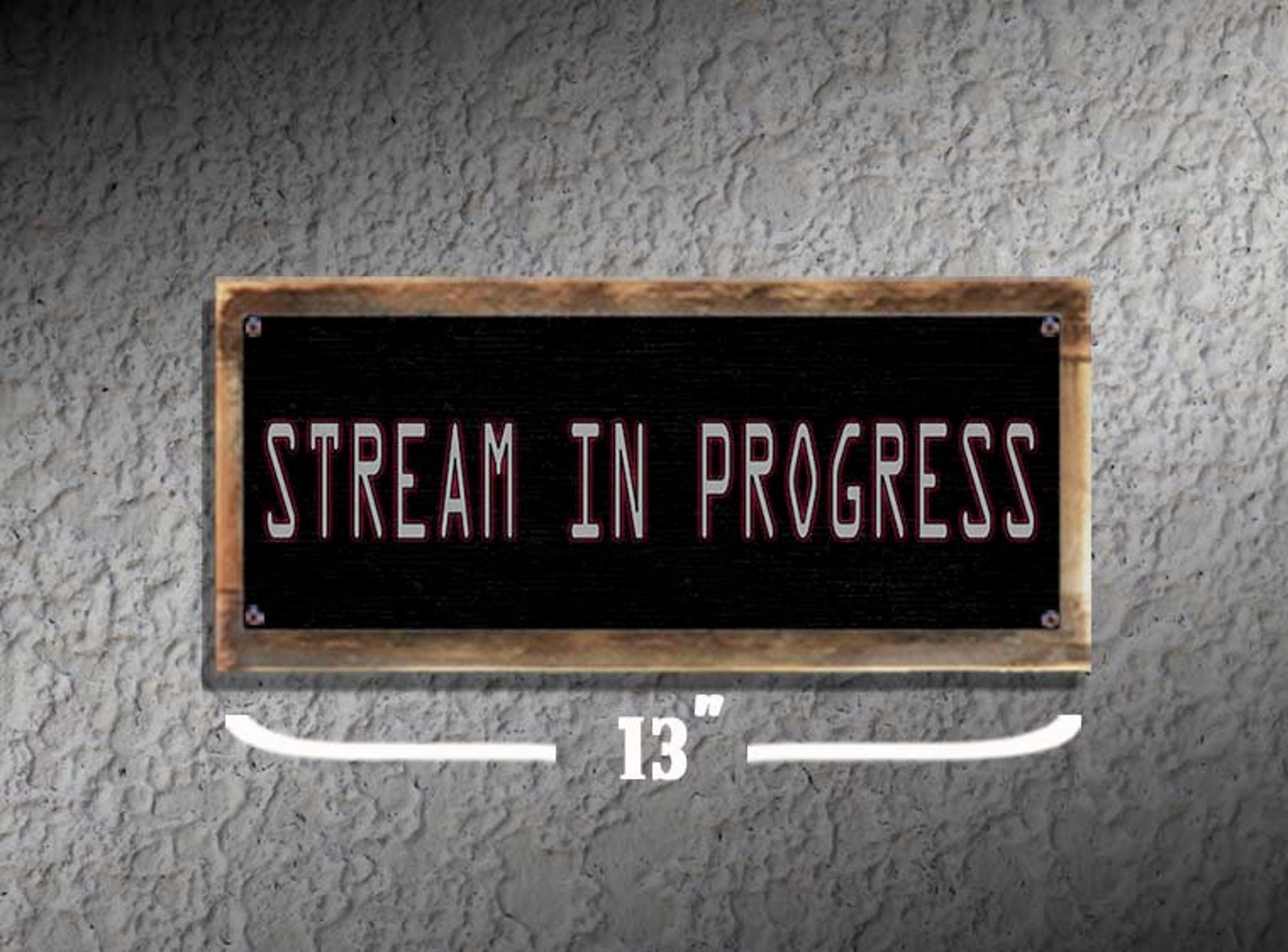 Stream in Progress Black Rustic Metal Street Sign Made | Etsy