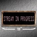 Stream in Progress Black Rustic Metal Street Sign Made - Etsy