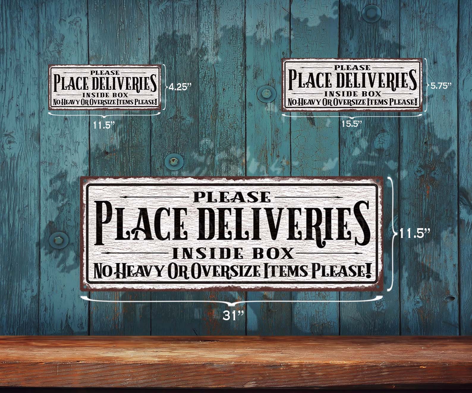 Place Deliveries Inside Box No Heavy or Oversized Items Metal - Etsy