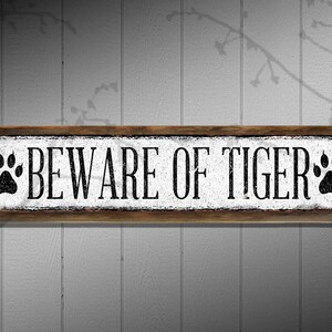 24"x5" CUSTOM THC6147 Beware_of_tiger - Art Charge Included - THC6147 ...
