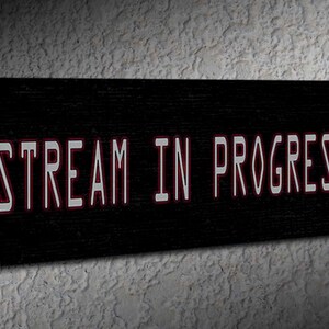 Stream in Progress - Black - Rustic Metal Street Sign - Made in USA ...