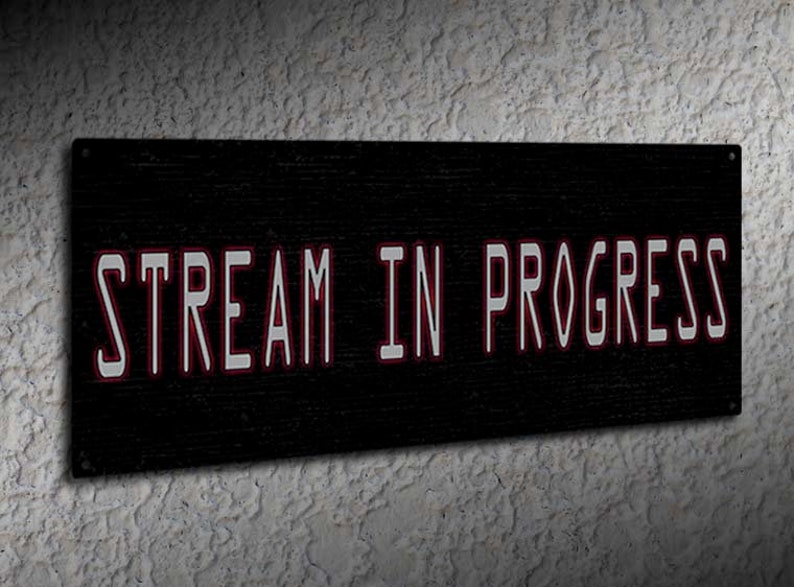 Stream in Progress Black Rustic Metal Street Sign Made | Etsy